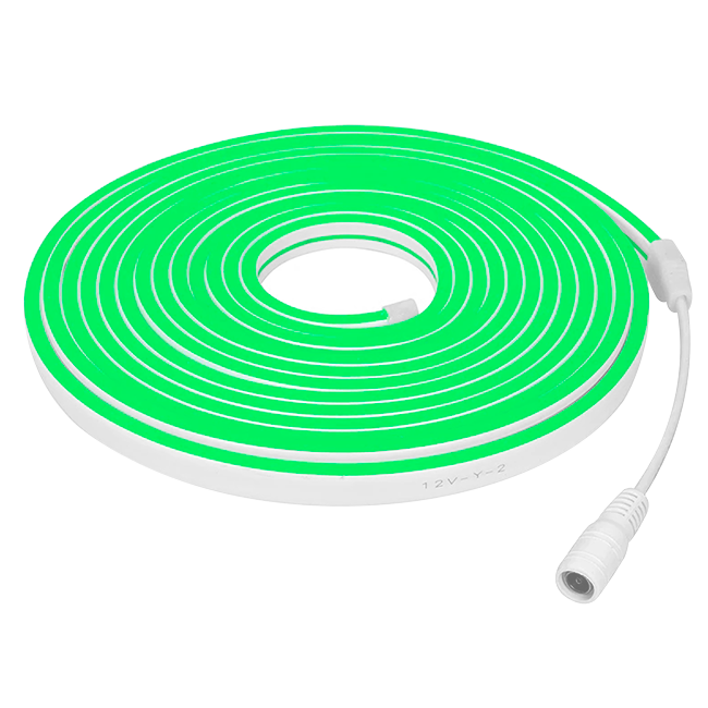 TIRA LED NEON FLEX COLOR VERDE DE 5 METROS