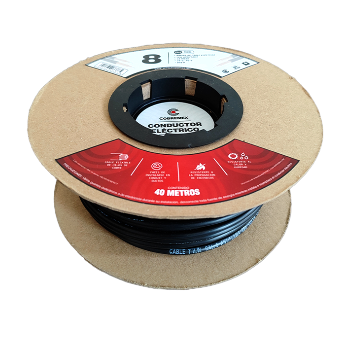 CABLE ELECTRICO CALIBRE 8 COBREMEX 40 metros